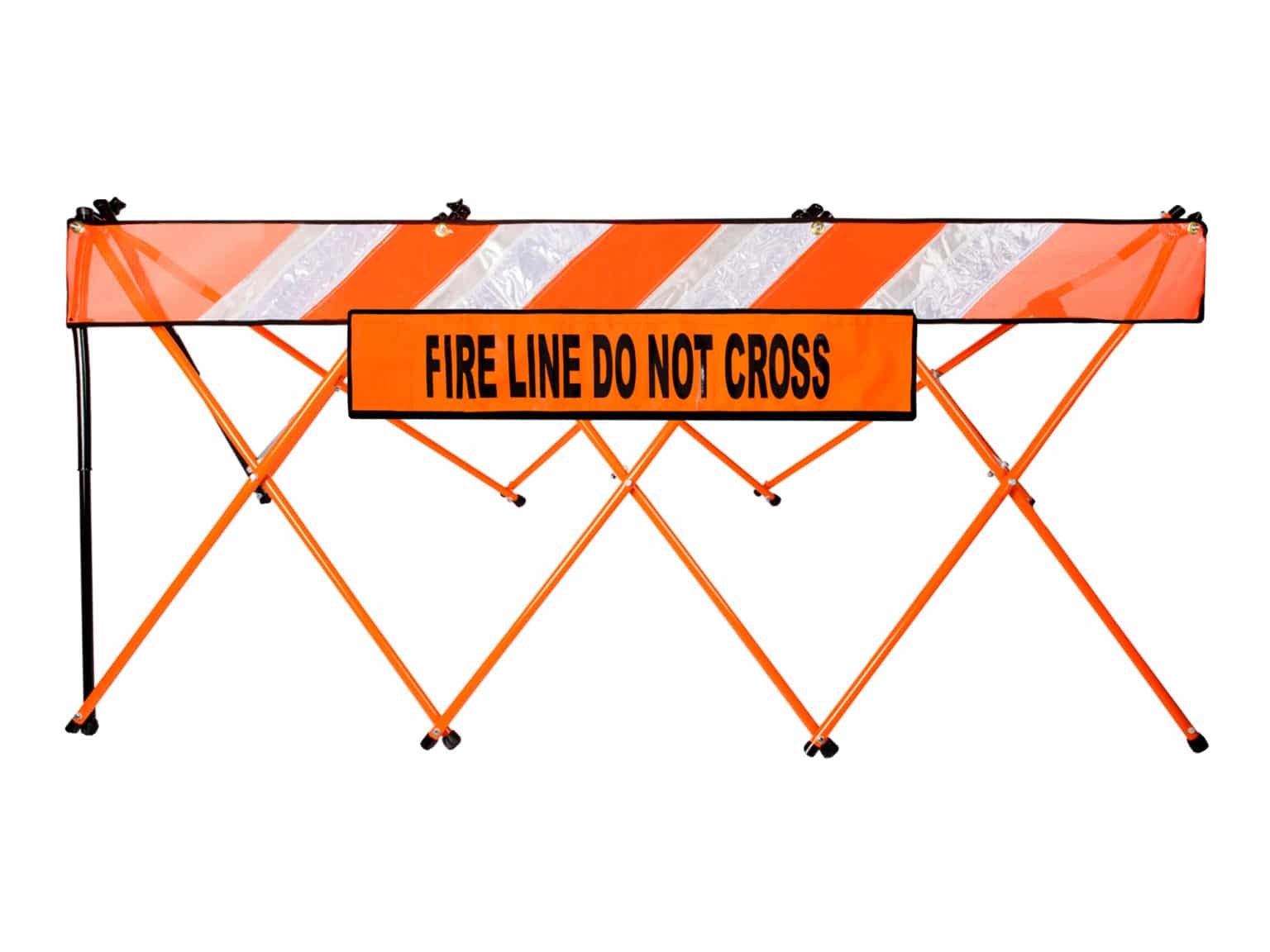 "Fire Line Do Not Cross" Warning Sign for Flex-Safe Barricades