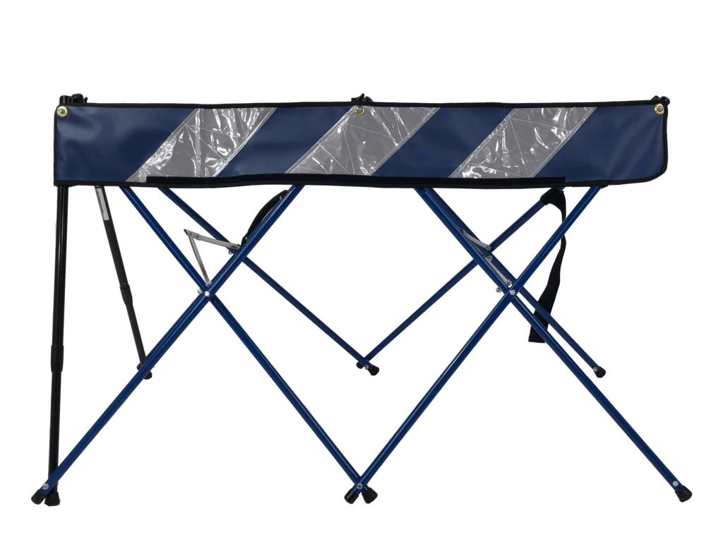 60" Folding Safety Barricade, Blue | Flex-Safe USA